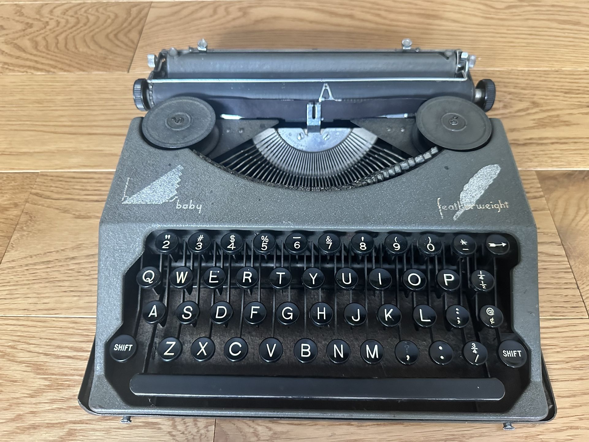 Vintage Small Portable Typewriter - Hermes Baby Featherweight ...