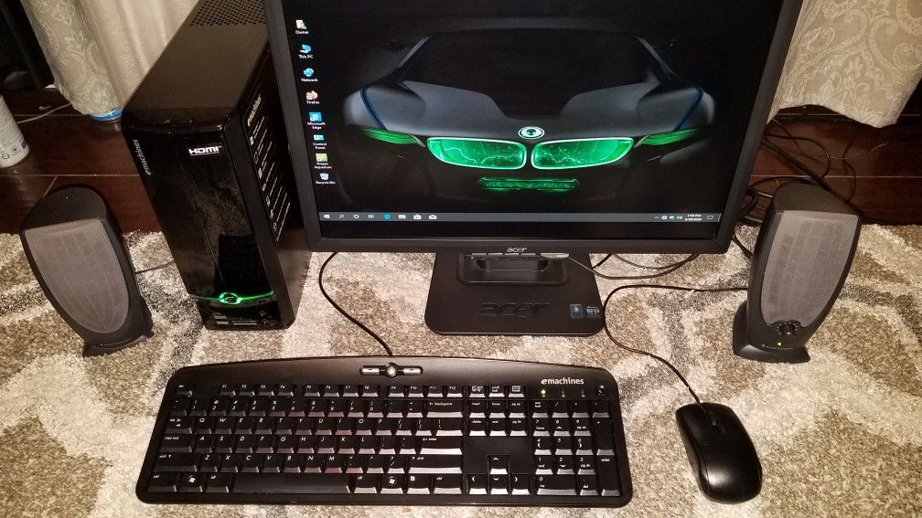 Emachine computer. Clean windows 10 comes with keyboard mouse,altec ...