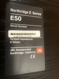 JBL Northridge E50 8” Bookshelf Speakers 3 Way 90w EUC EWC for Sale in ...