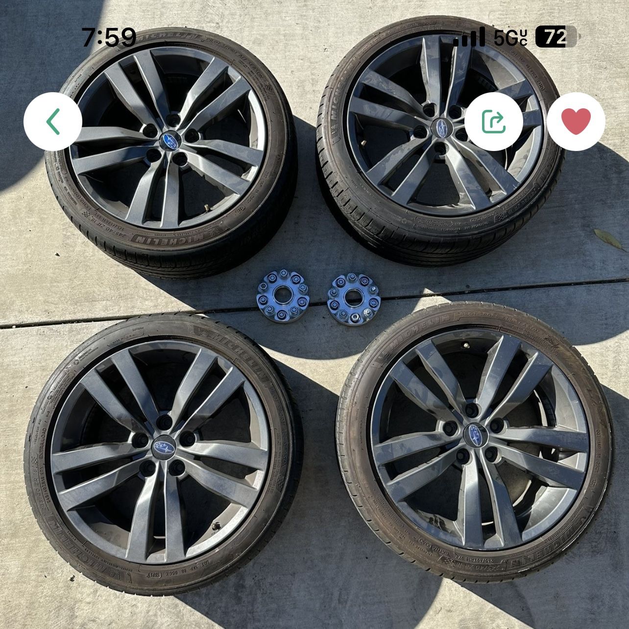 4 Subaru WRX Wheels And Tires for Sale in Fullerton, CA - OfferUp