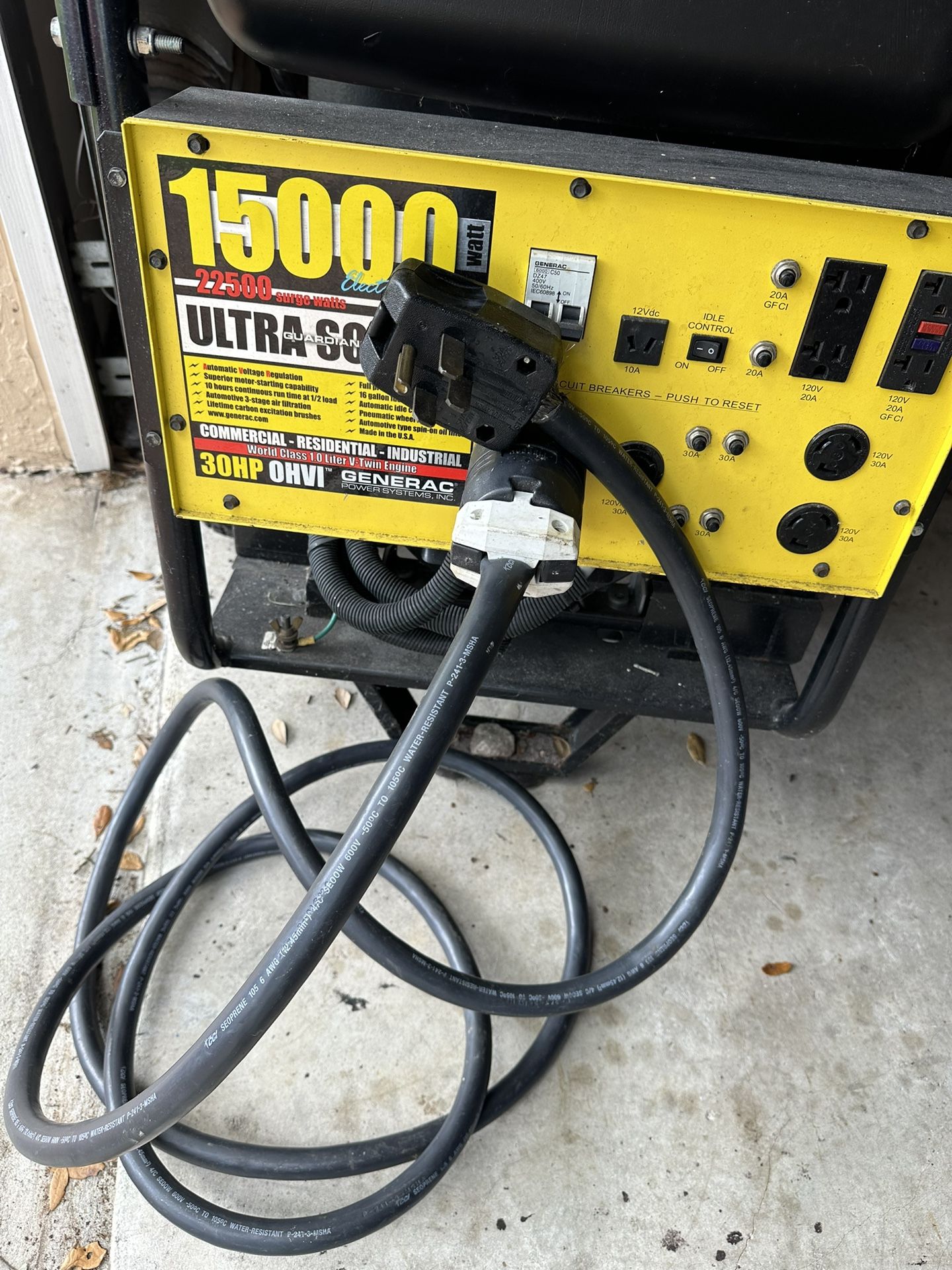 15000 Watt 30 HP Generac for Sale in Pompano Beach, FL - OfferUp