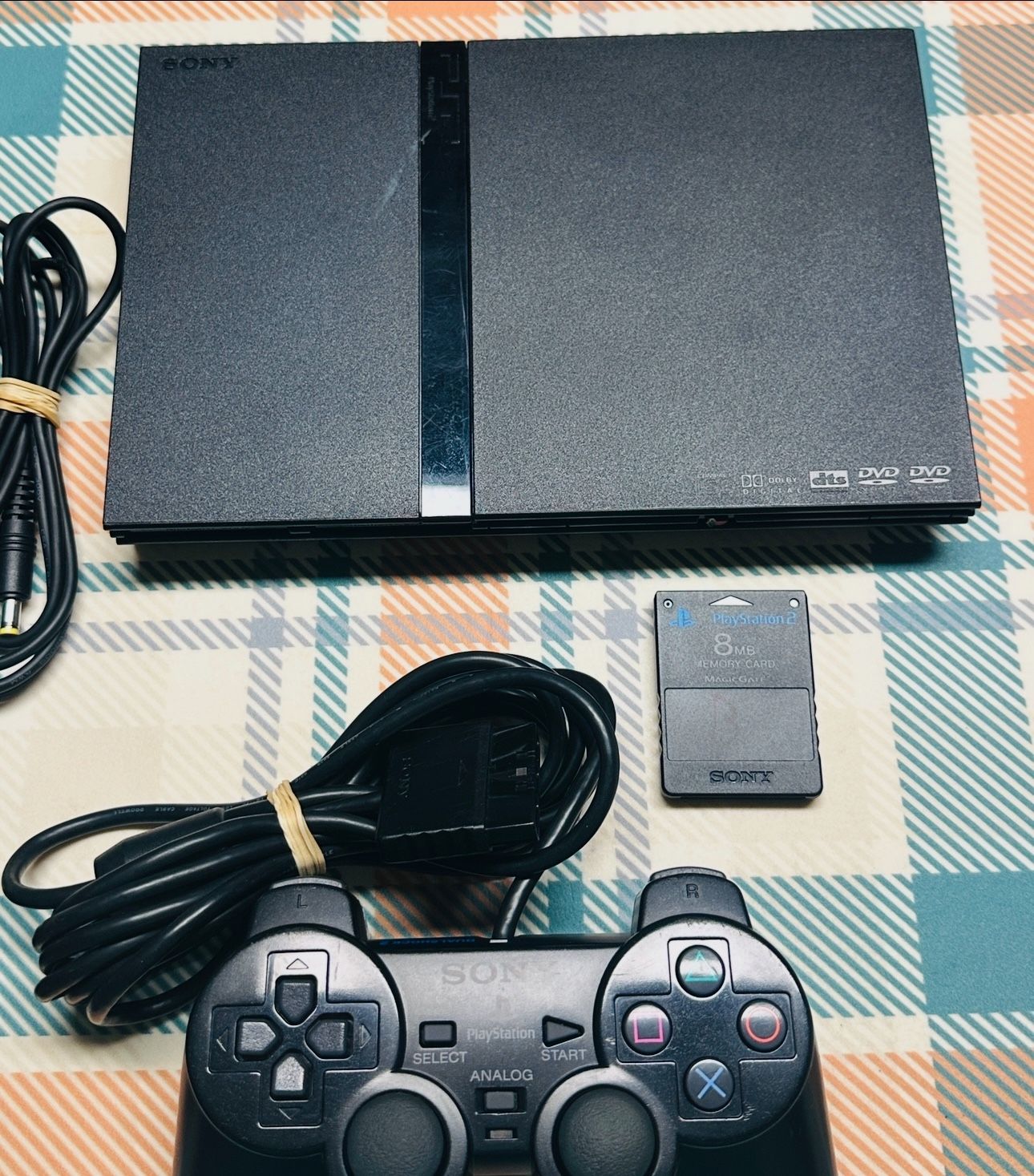 Sony Playstation 2 Super Slim Console PS2 Tested With Controller/Memory ...