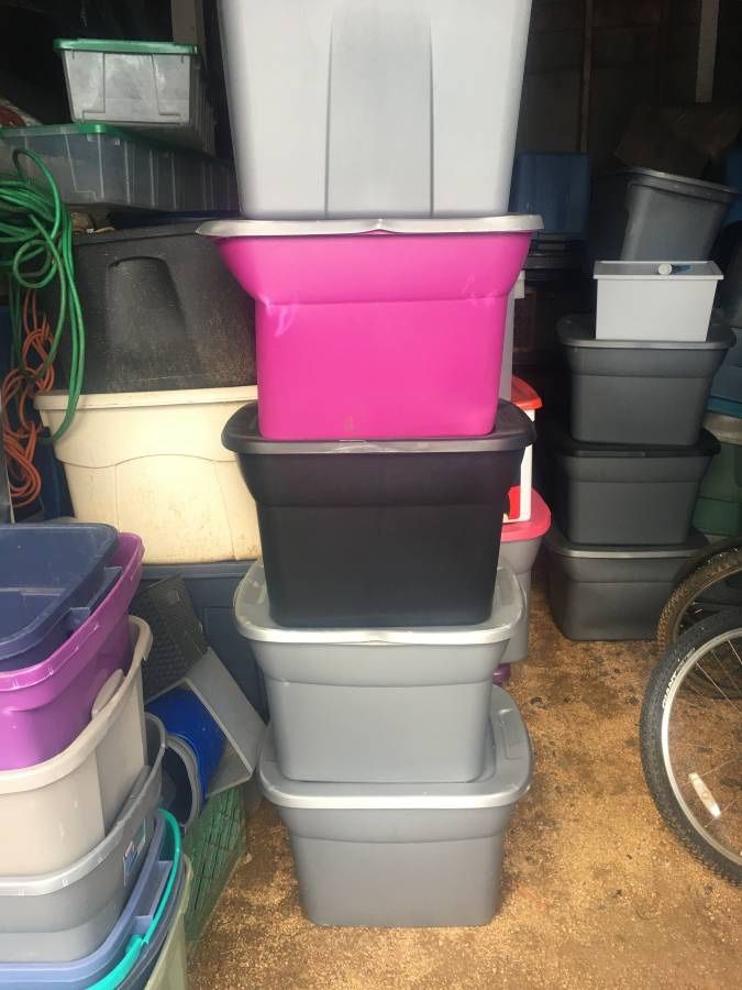 Tubs totes tub tote plastic containers container storage for Sale in ...