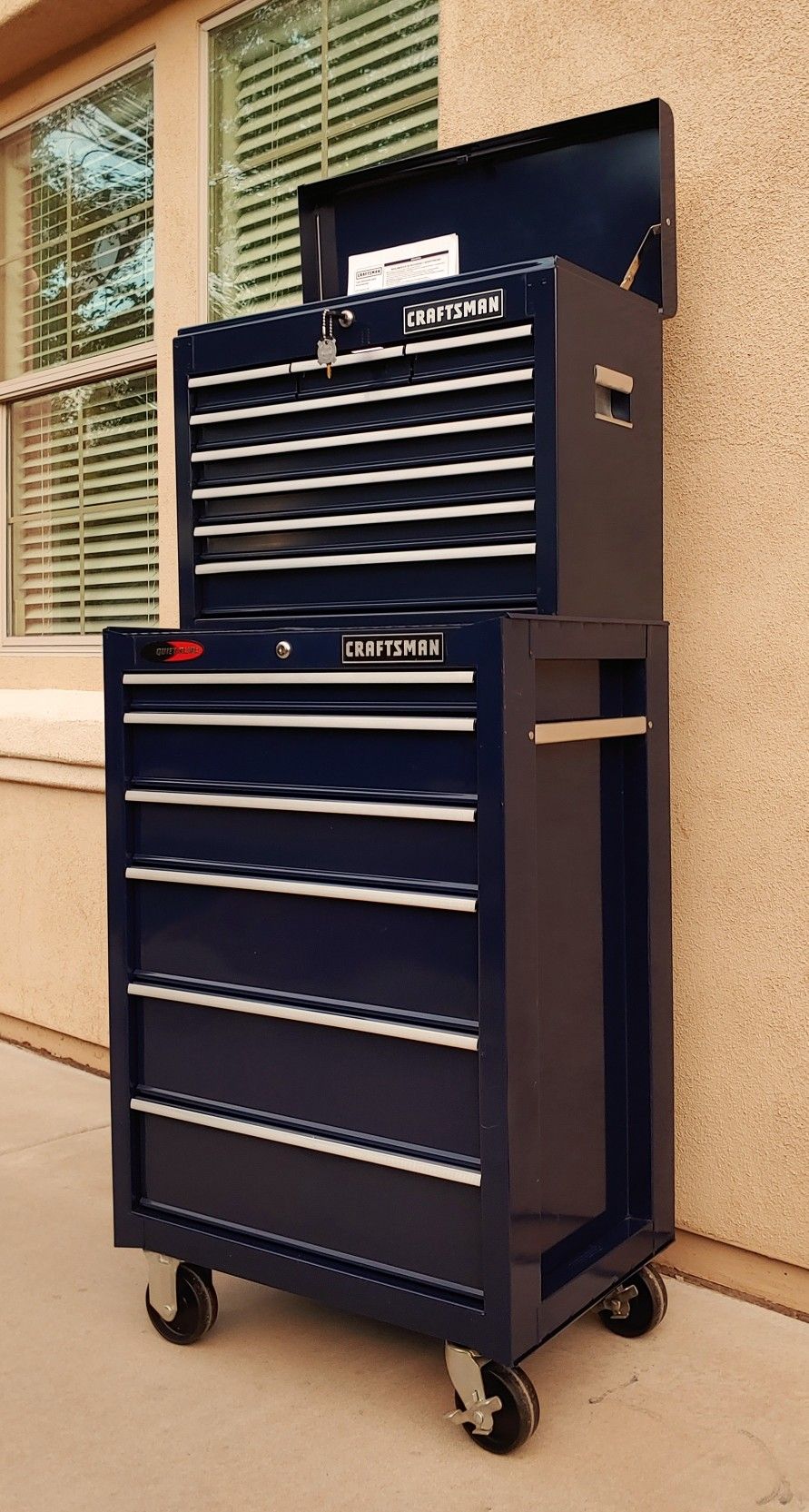 Nice Craftsman Premium Series QuietGlide Midnight Blue Rolling tool Box ...
