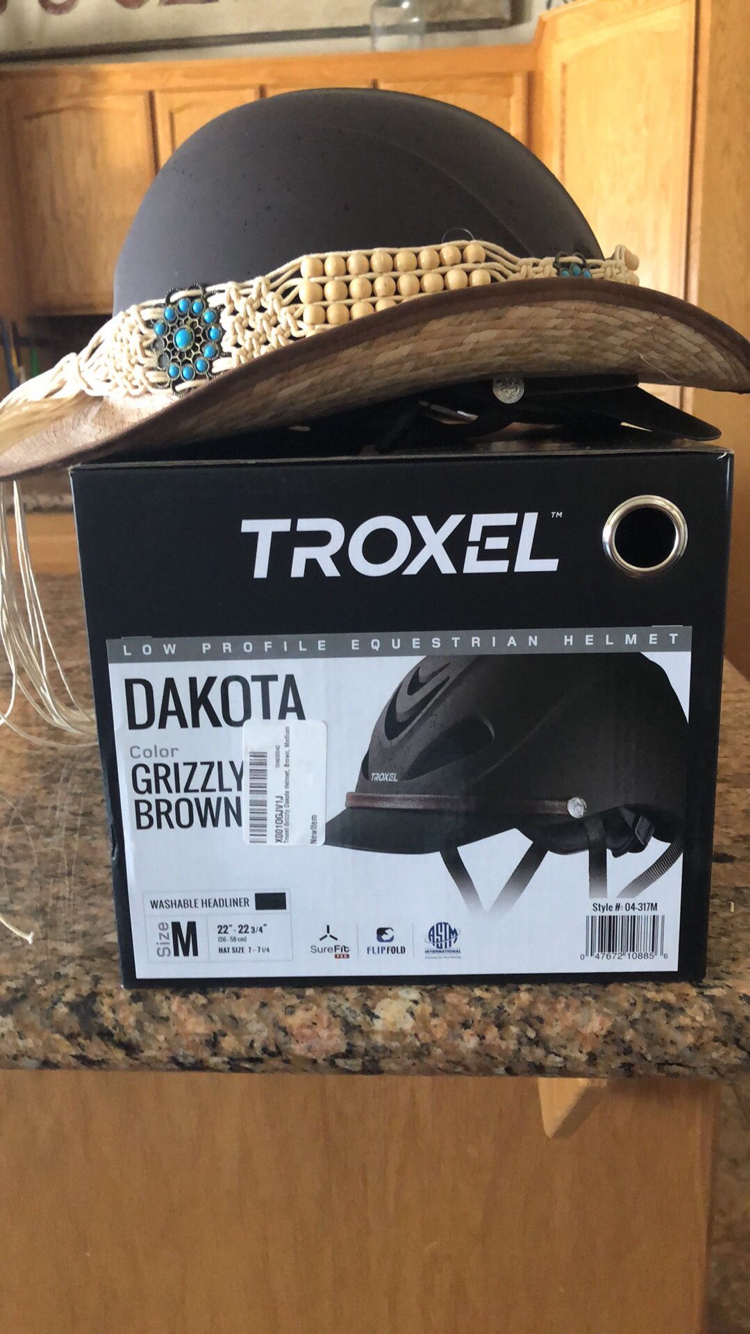 “Hellhat” Troxel horseback helmet with cowboy hat brim for Sale in ...