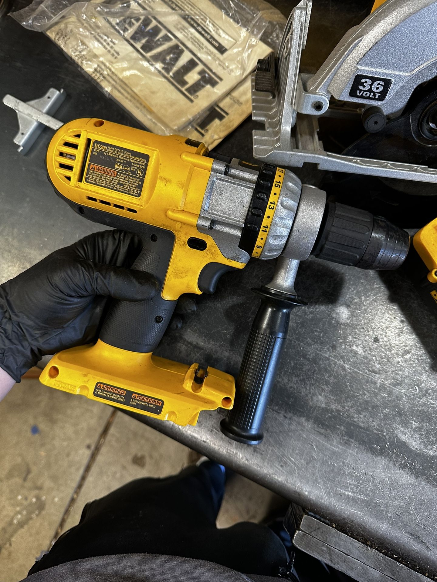 Dewalt 36v Power Hammer Drill DC900 Cordless Circular Saw DC300 ...