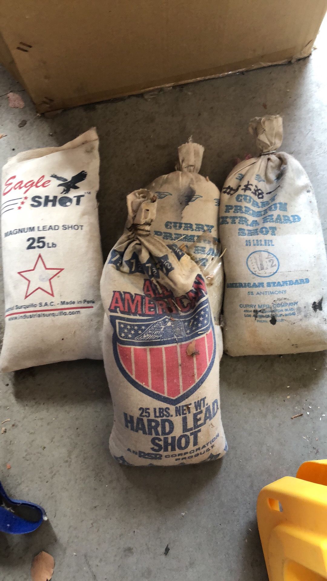Several Bags of 25lb Hard Lead Shot for Reloading.Several sizes to ...