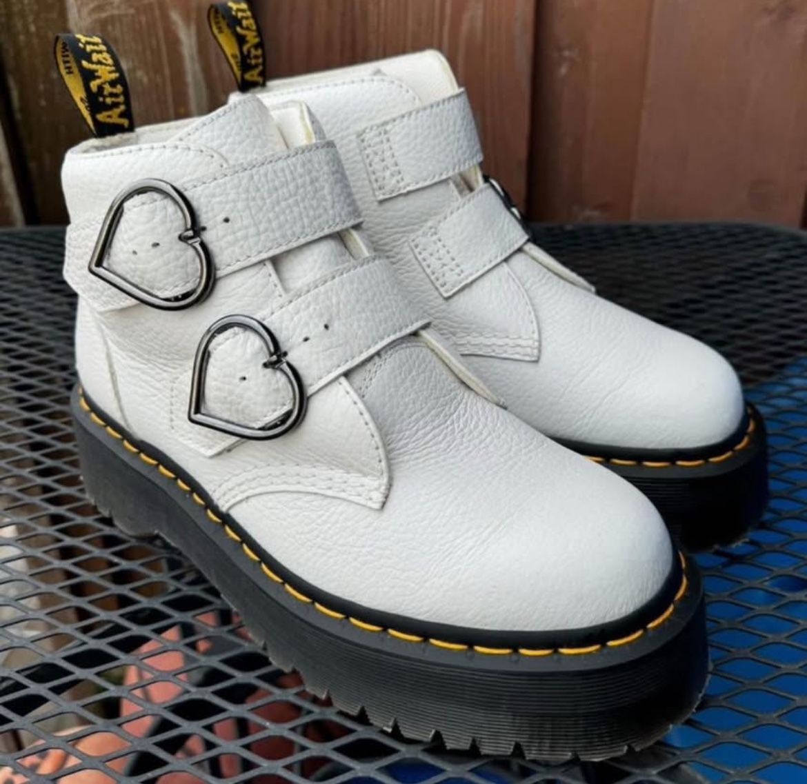 Dr. Martens Devon Heart Platform White Boots W9 for Sale in Seattle, WA ...