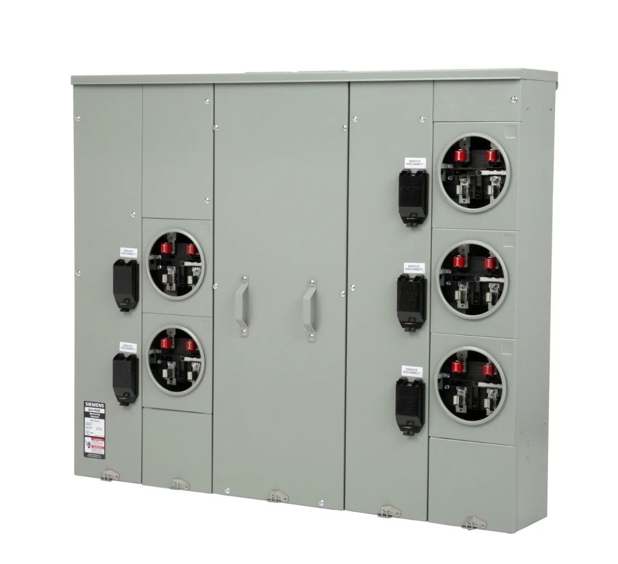 Siemens 600 Amp 5-GANG RING TYPE UNI-PAK WEP6511 Meter Stack 125amp Per ...