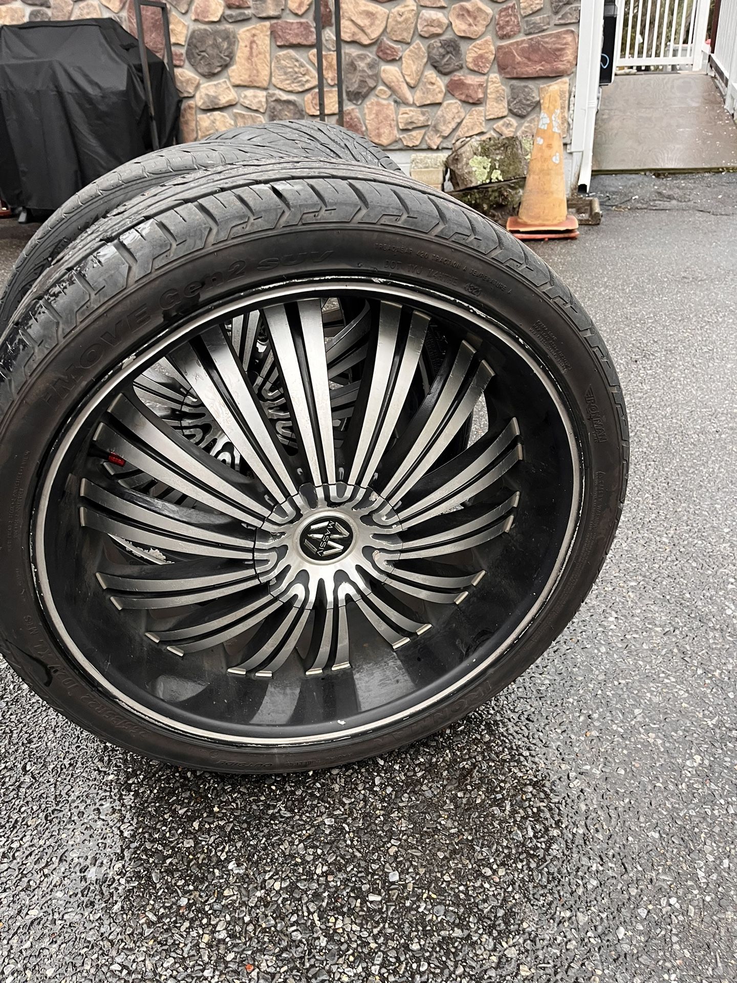 5 Lugs Massiv 22” Rims With Tires Must Go Asap for Sale in Vineland, NJ ...