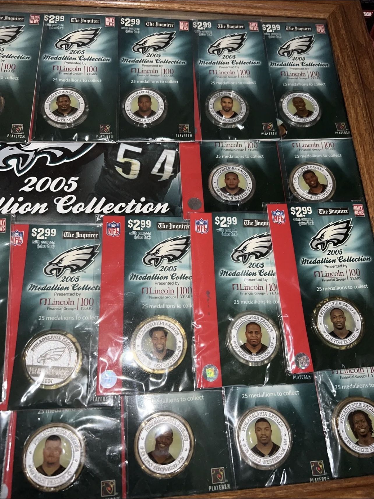 VERY RARE! Philadelphia Eagles 2005 Medallion Collection Framed Album ...