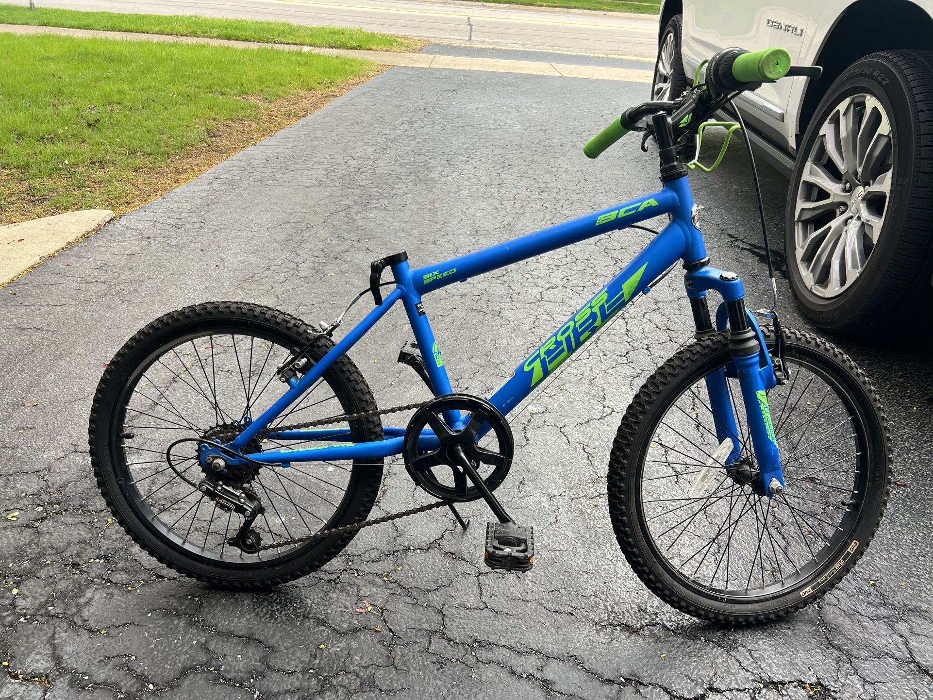 BCA Crossfire 6-Speed Mountain Bike, 20" Wheels, Years, Blue/Green for ...