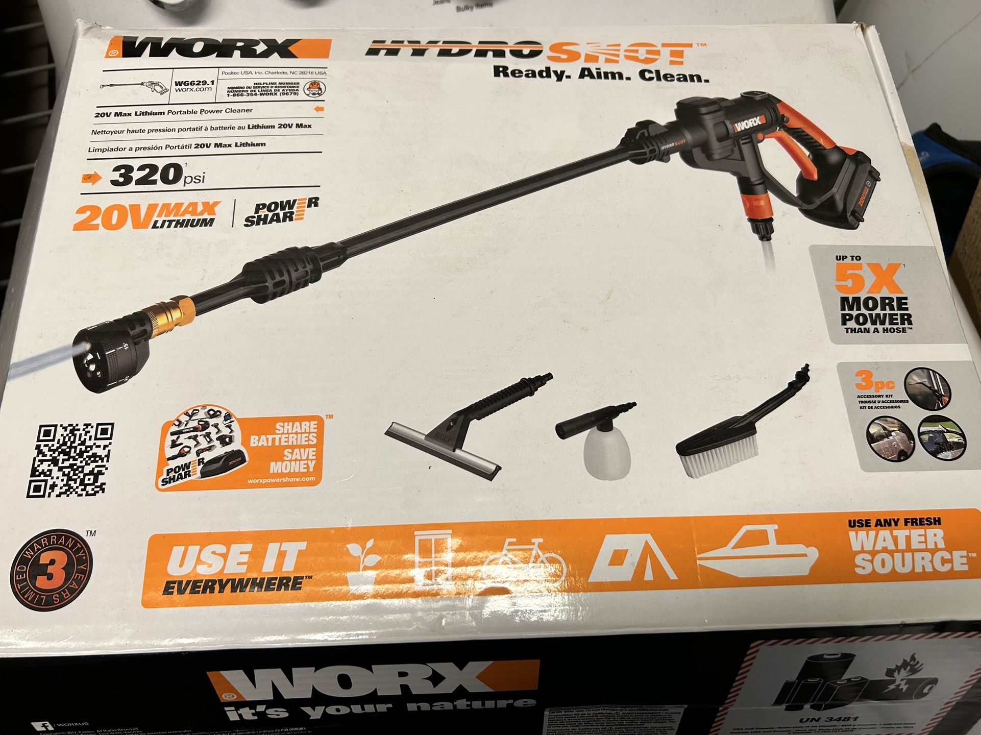 Worx Hydro Shot 20v 320 Psi for Sale in Winter Park, FL - OfferUp