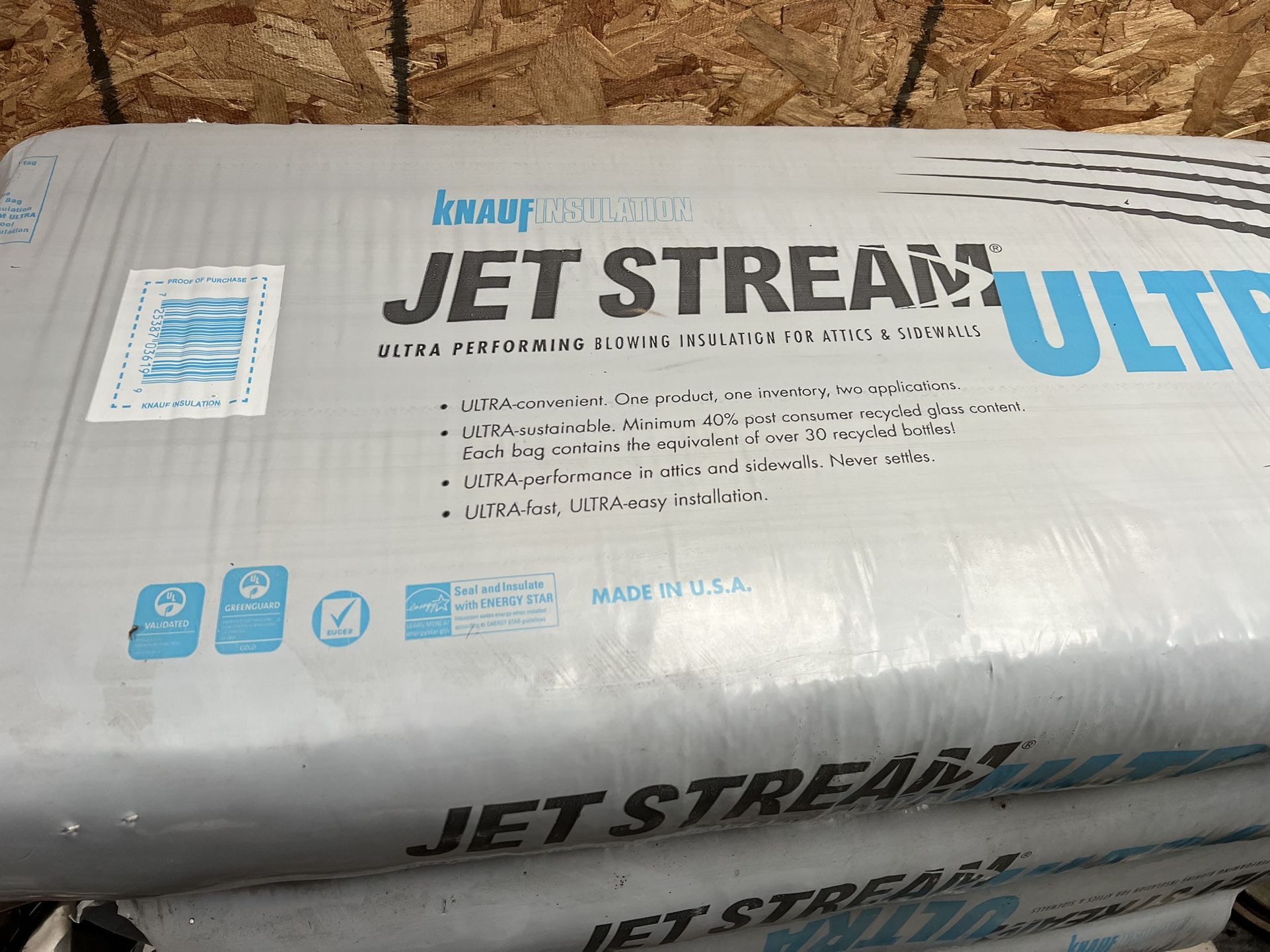 Knauf Jet Stream Ultra Blow In Insulation for Sale in Seattle, WA - OfferUp