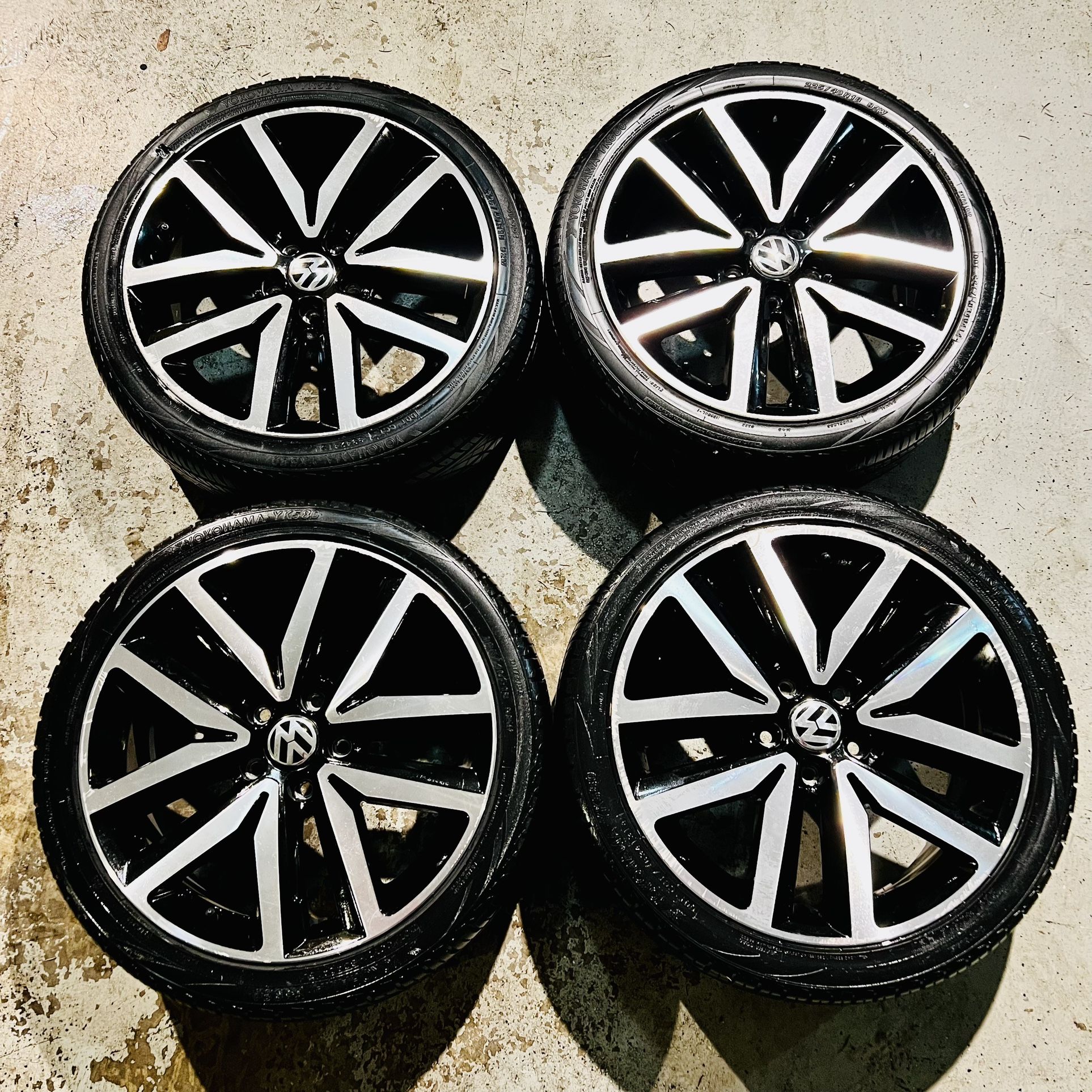 Volkswagen 18-Inch OEM GTI/GLI Wheels + Yokohama Performance Tires for ...