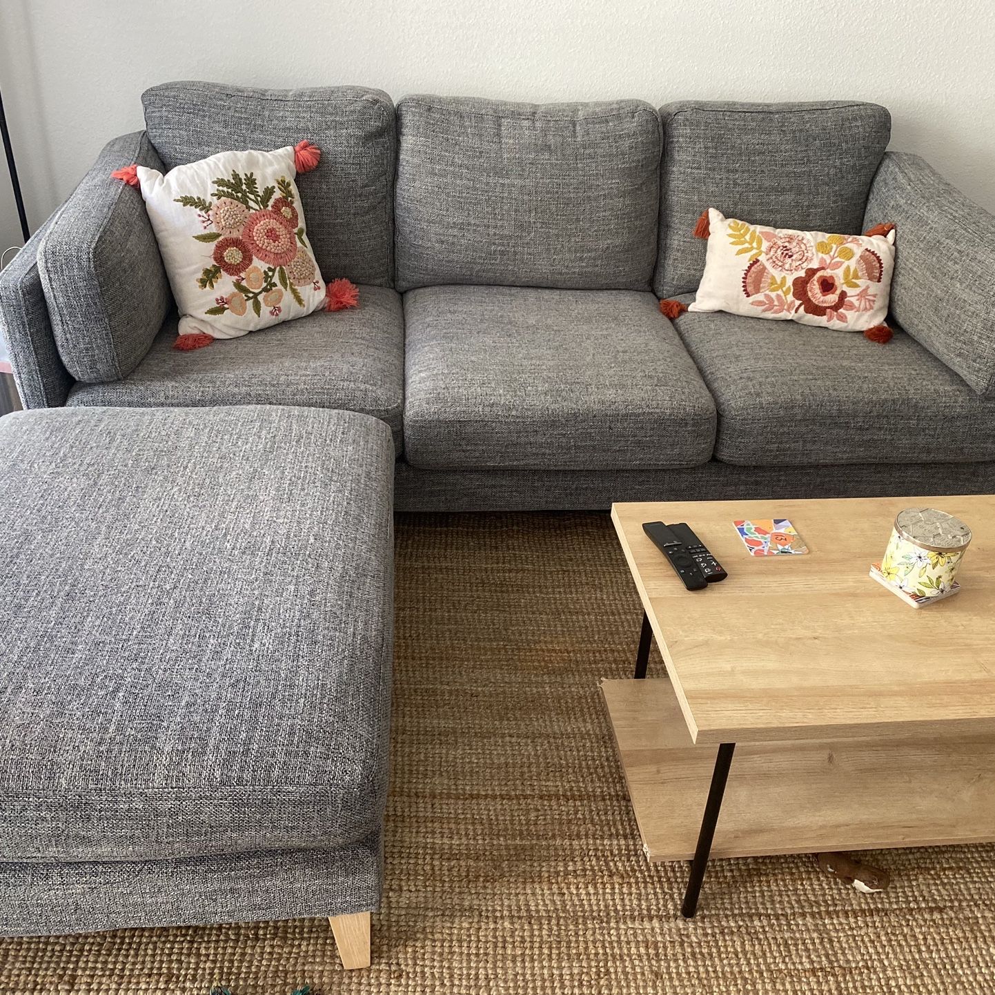 World market graphite woven noelle sofa store