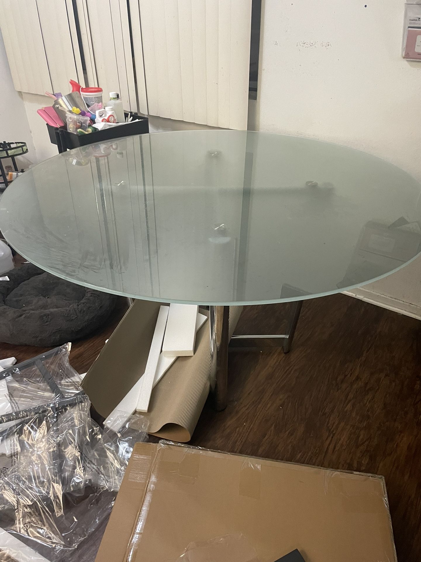 Cantoni Glass Dining Table 52” for Sale in Brea, CA - OfferUp