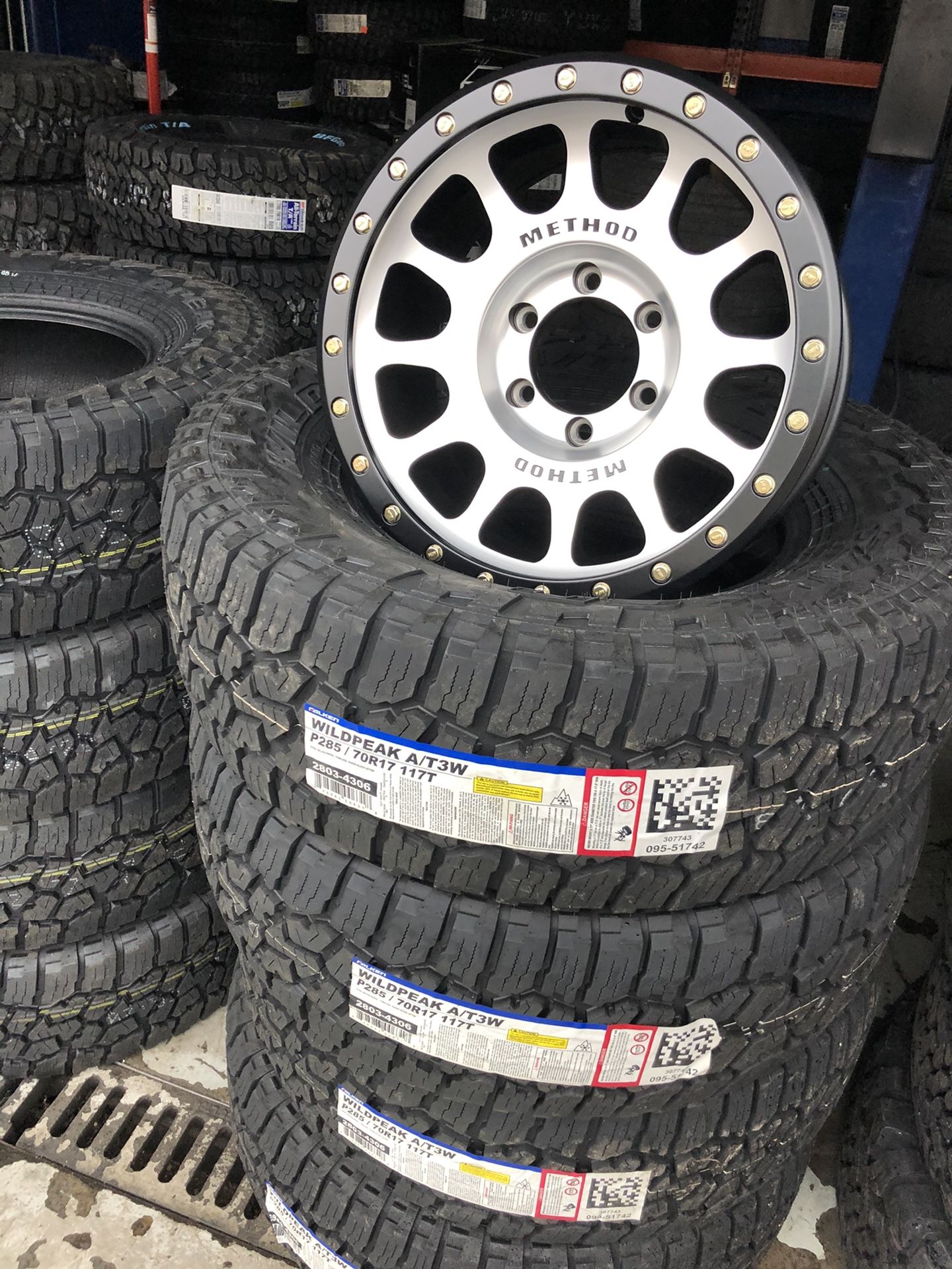 Method nv 305 wheels with falken wilpeak at3w 285/70/17 Tacoma 4runner ...