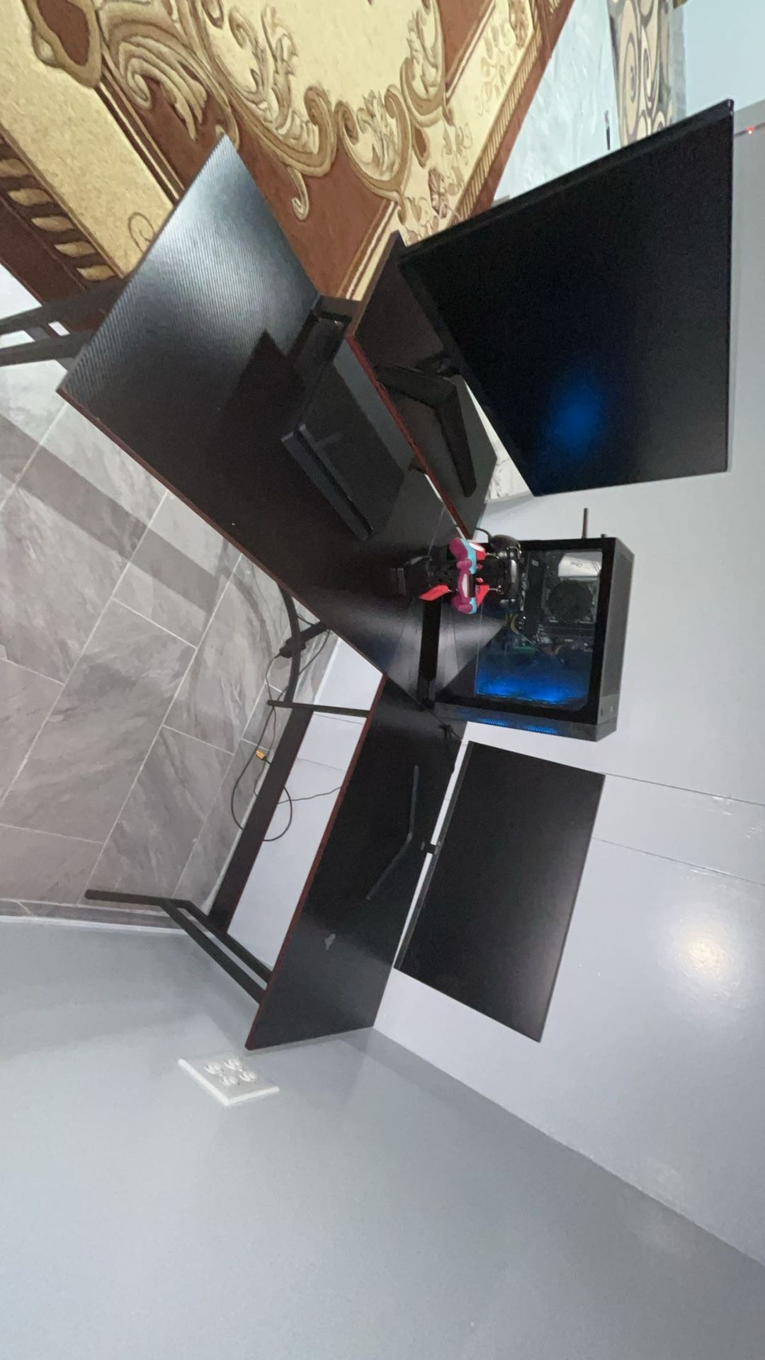 PC two monitors PS4 table for Sale in Dearborn, MI - OfferUp