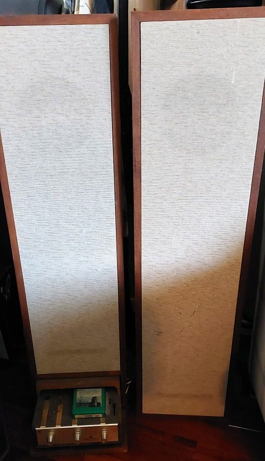 WORKING Vintage Muntz Stereo 4-Track Player With 2 Tower Speakers for ...