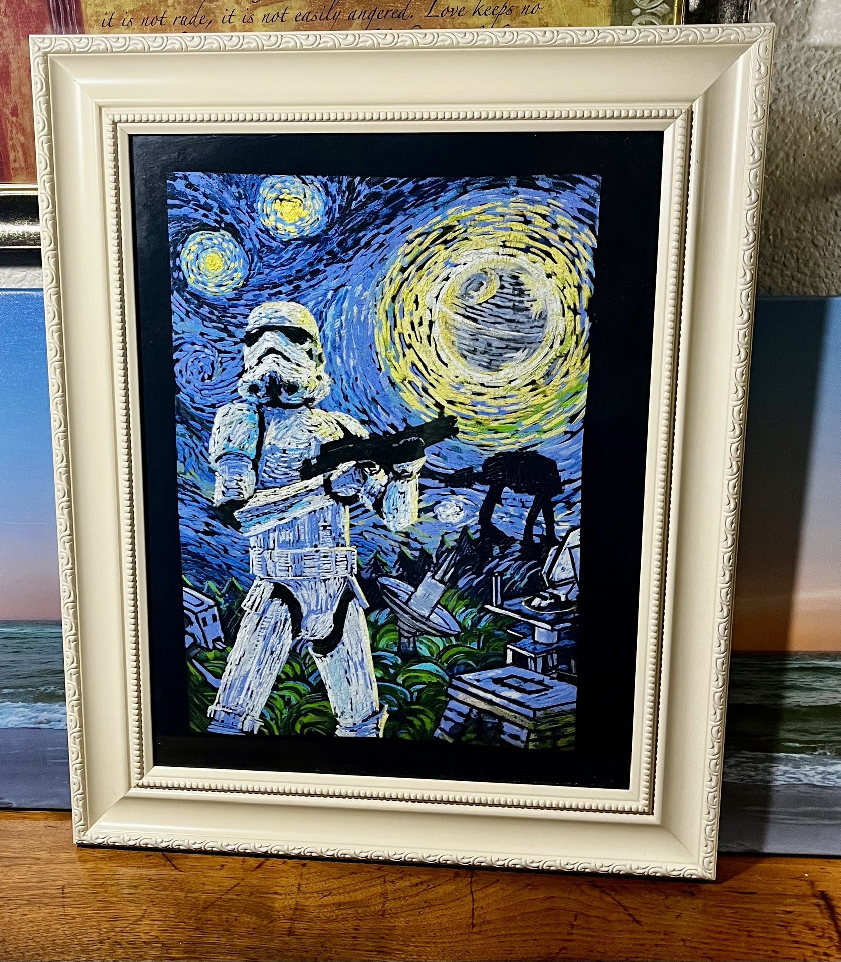 EYE-CATCHING BEAUTIFULLY FRAMED “STORMTROOPER STARRY NIGHT” INCREDIBLE ...
