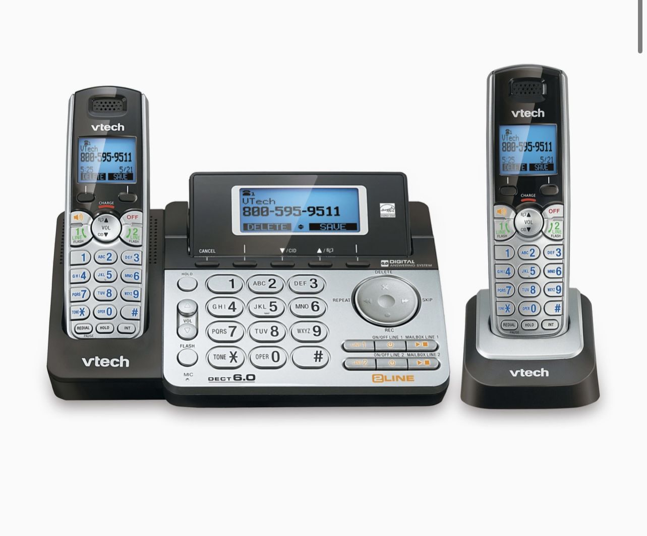 VTech DS6151-2 2 Handset 2-Line Cordless Phone System for Sale in Las ...