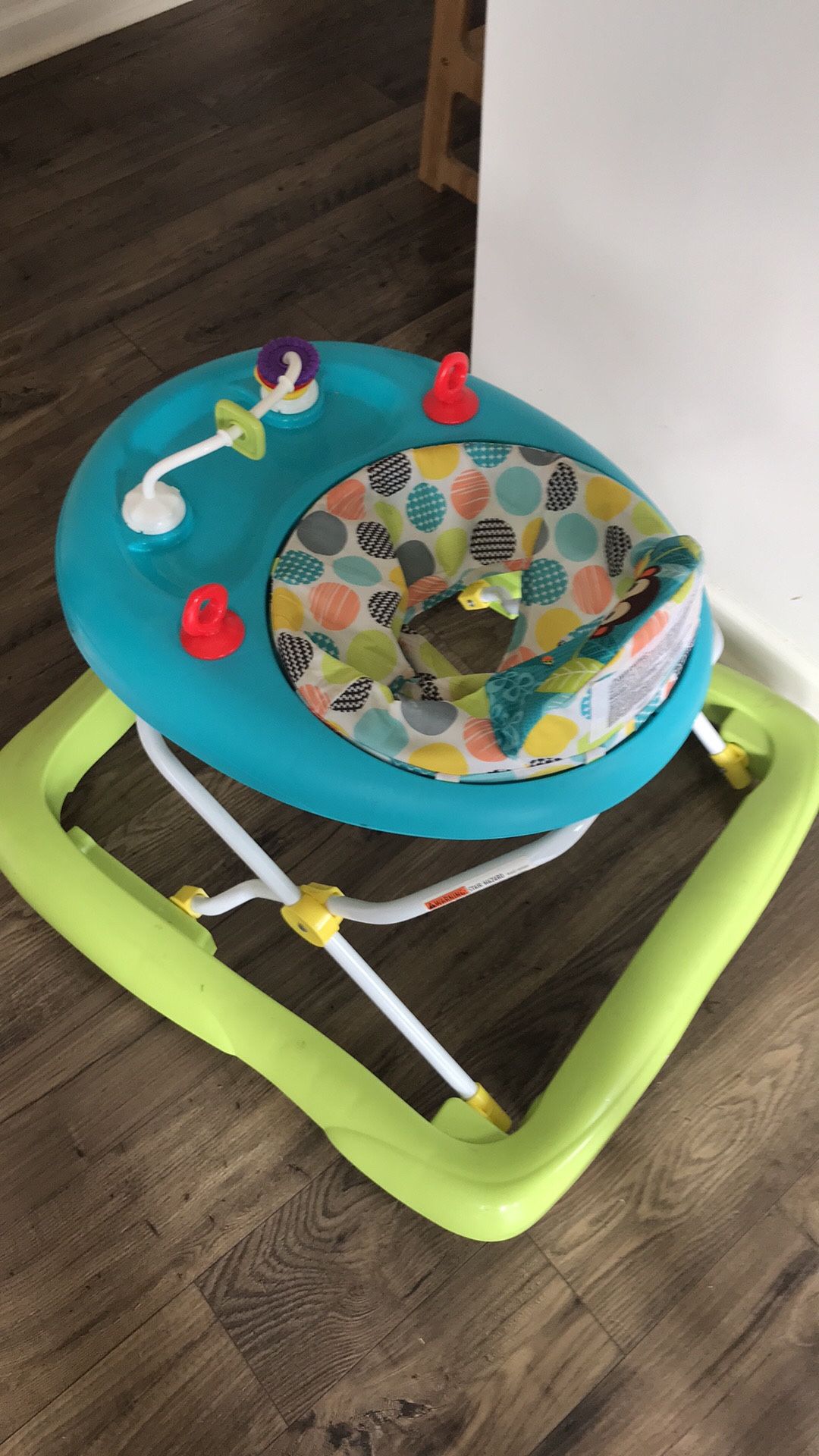 Bright Starts Giggling Safari Walker with Easy Fold Frame for Storage ...