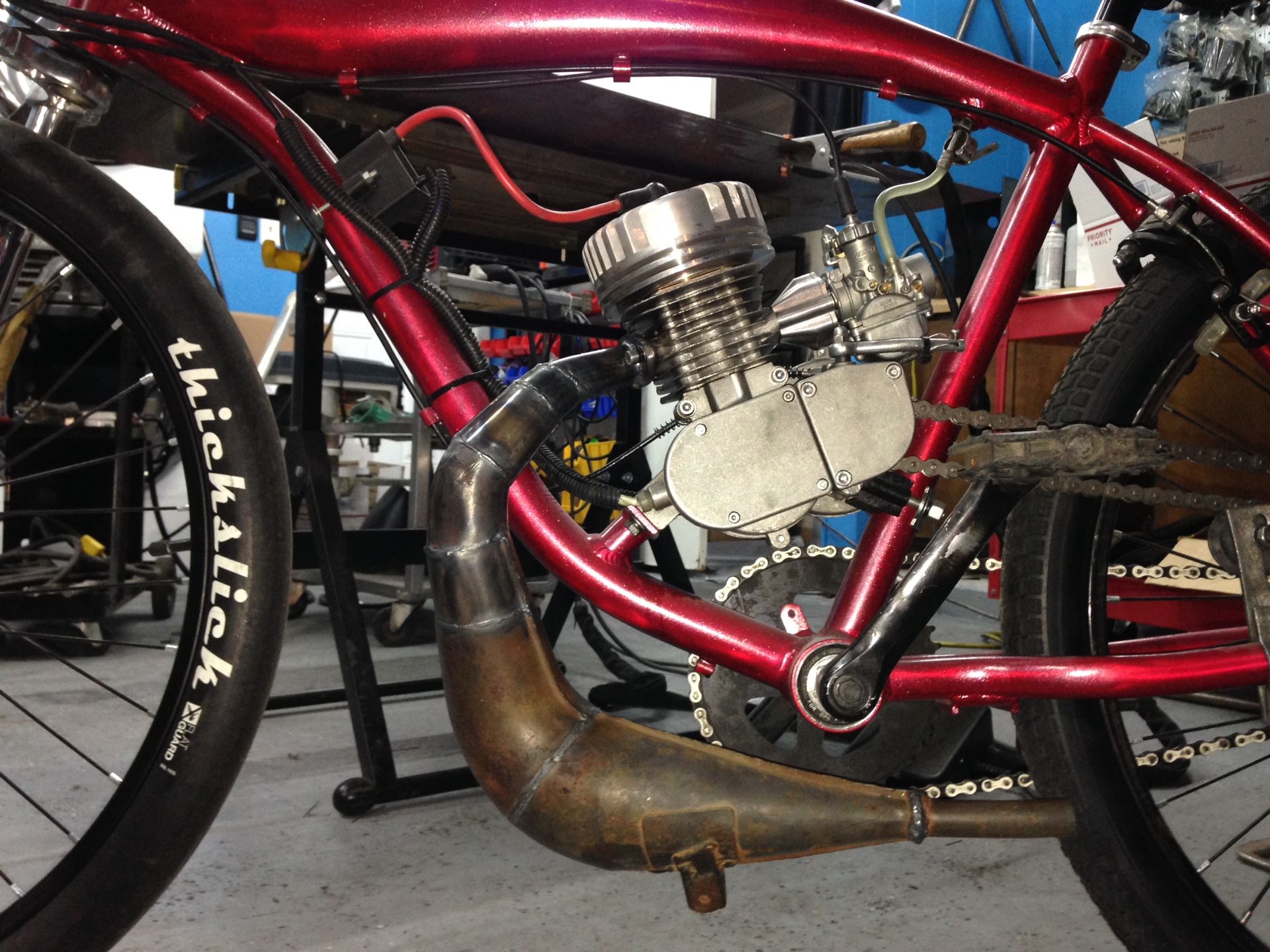Motorized bicycle 66/80cc custom expansion chamber exhaust pipes for sale for Sale in Phoenix ...