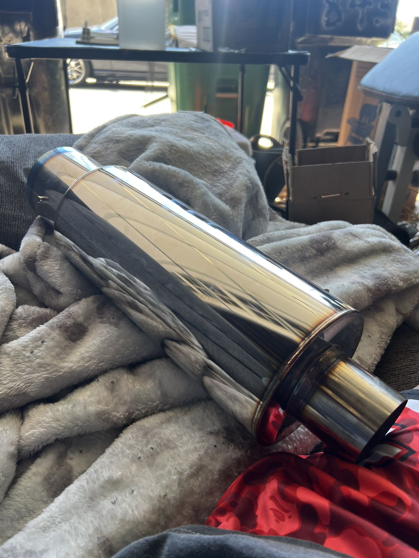 Brand New Universal N1 4" Burnt Tip Stainless Exhaust Muffler for Sale ...