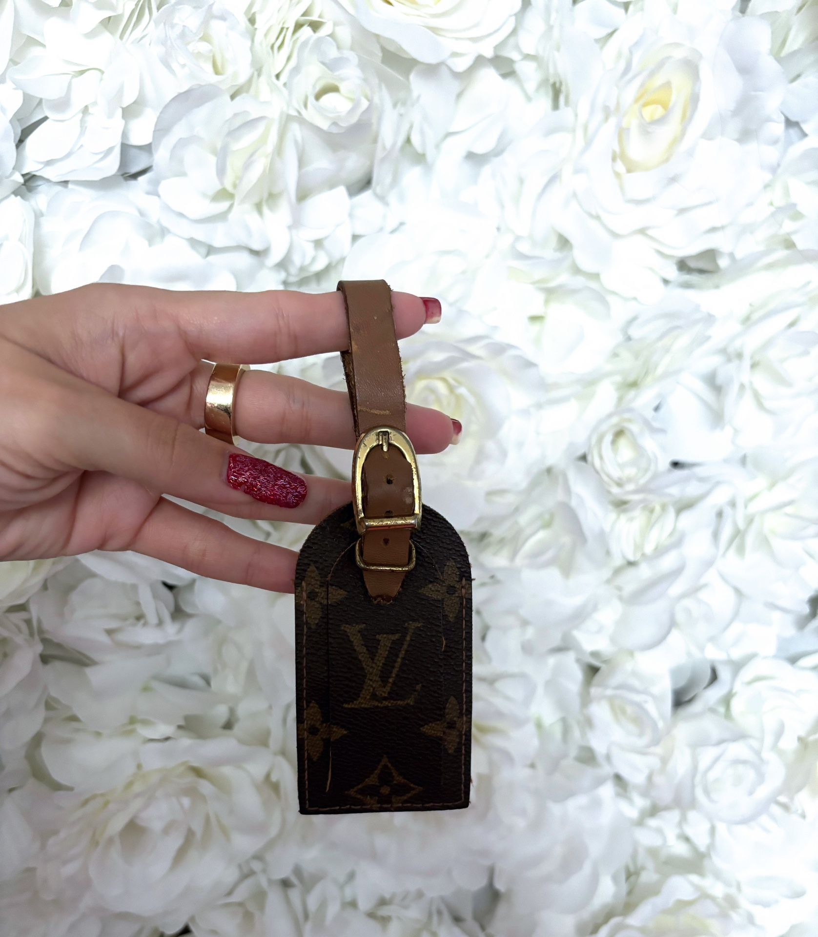 RARE 1950’S VINTAGE LOUIS VUITTON LUGGAGE TAG MONOGRAM LV LUGGAGE TAG ...