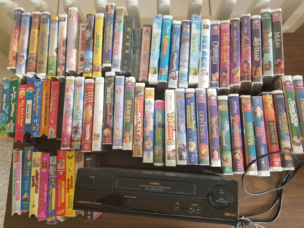 Over 50 kids VHS tapes & player for Sale in Tempe, AZ - OfferUp