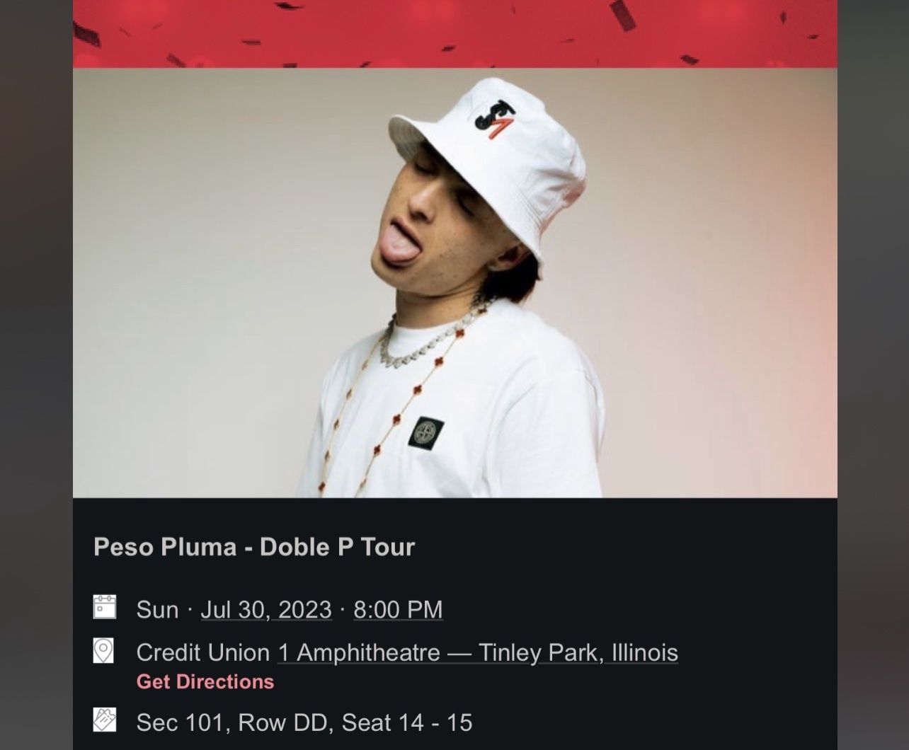 2 Peso Pluma Tickets $480 Total! for Sale in Chicago, IL - OfferUp