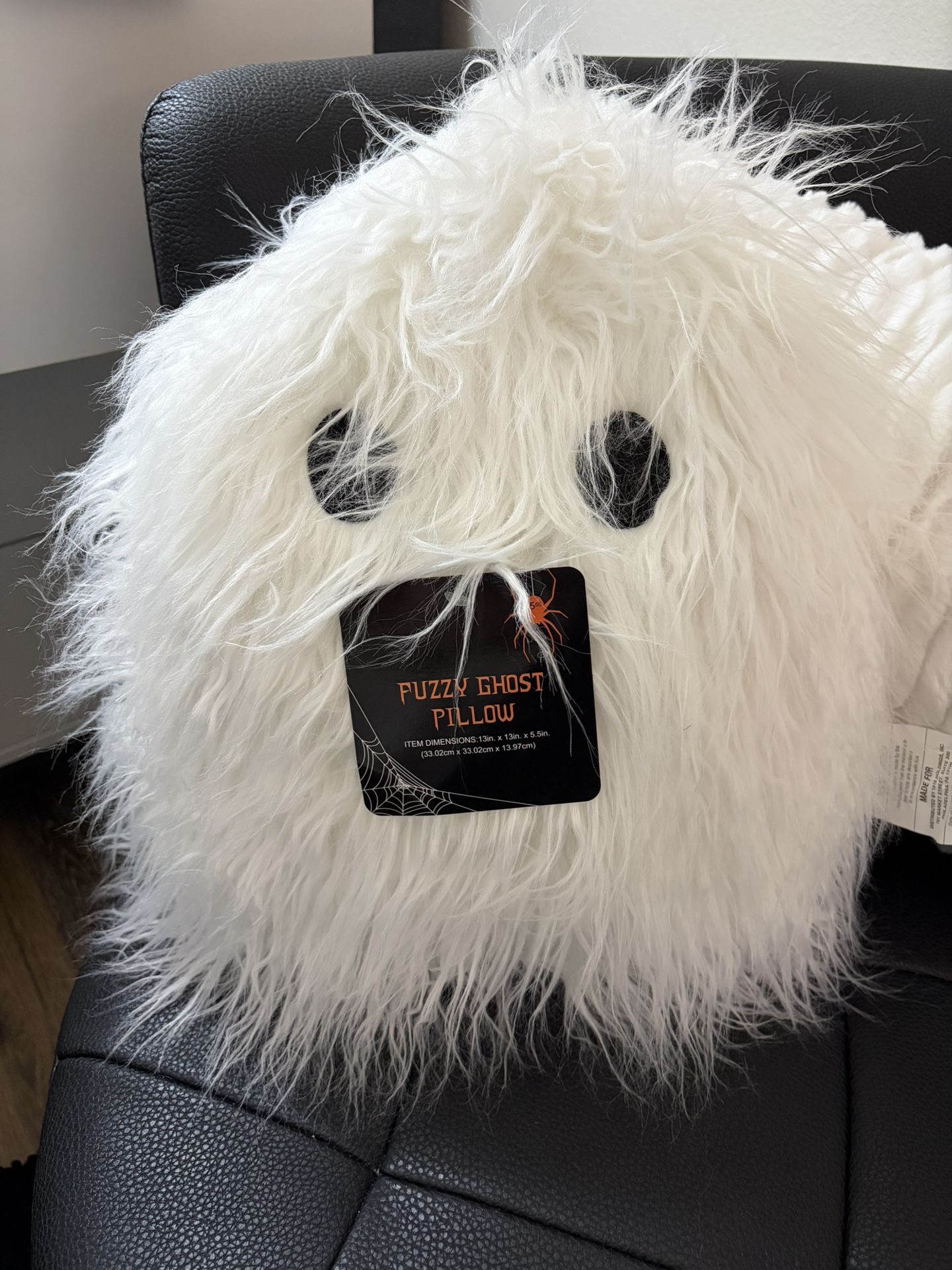 New Halloween White Furry Fur Ghost Shaped Pillow for Sale in Oakland ...
