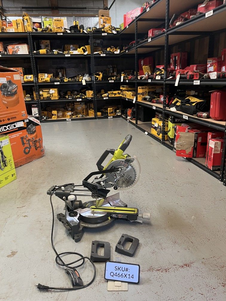 Ryobi 10 Amp Corded 7 1 4 in. Compound Sliding Miter Saw TSS702 Tools Machinery