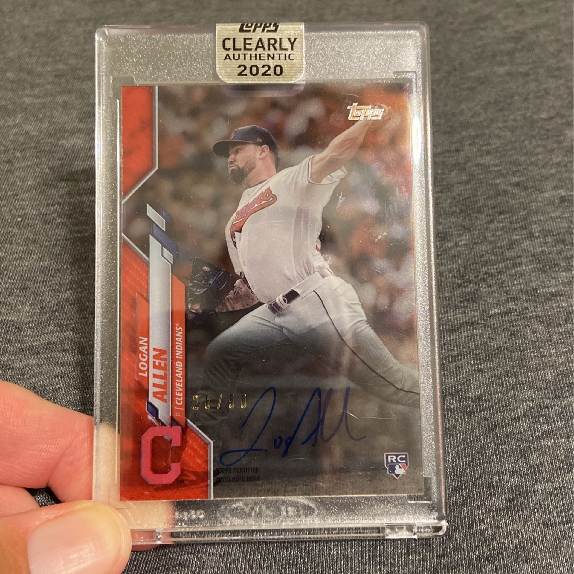 2020 Clearly Authentic Logan Allen Rc 26/50 Cleveland Indians for Sale ...