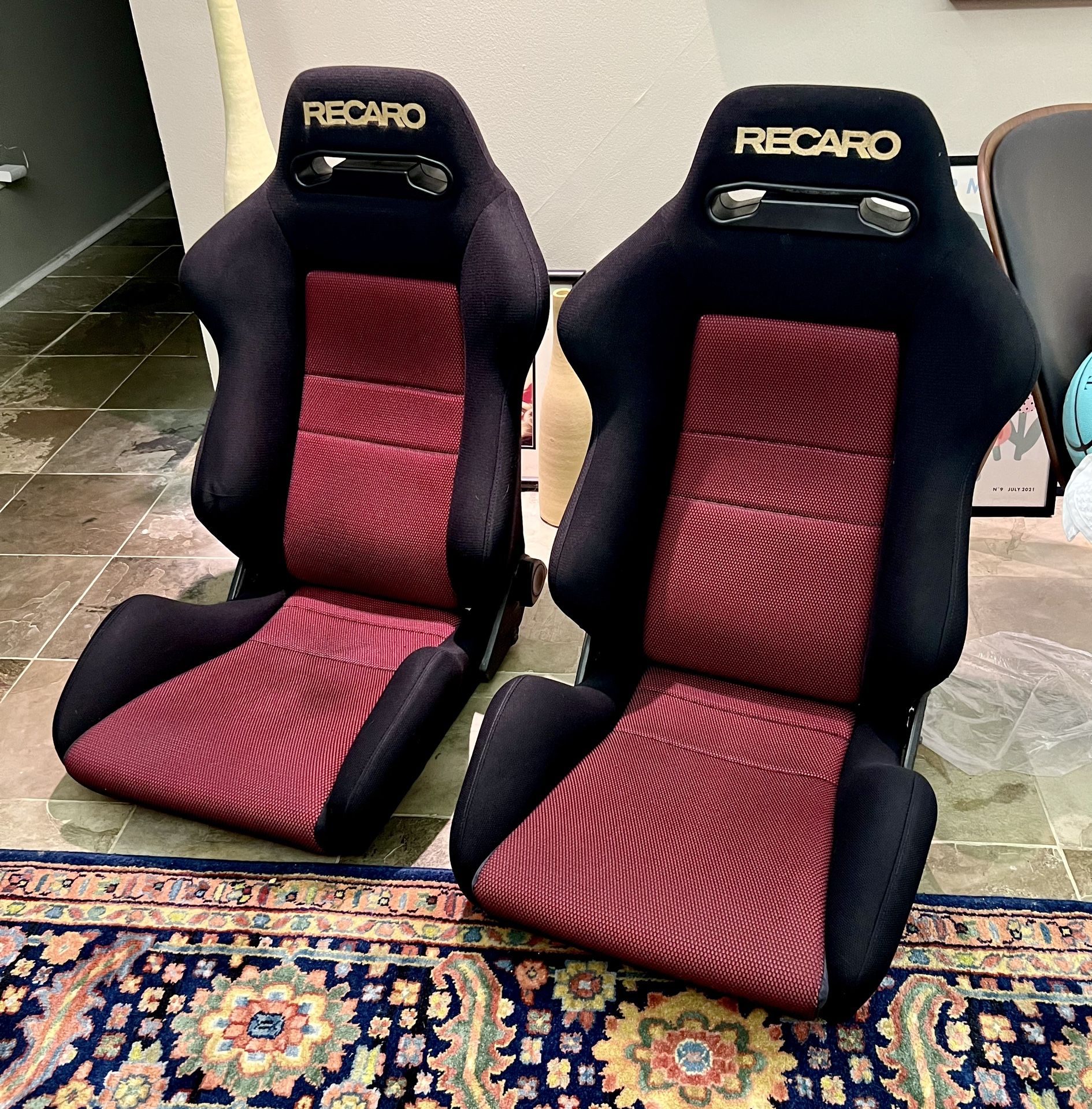 Recaro Sr2 Bucket Seats Black Red Maroon 2x Jdm for Sale in Fullerton ...