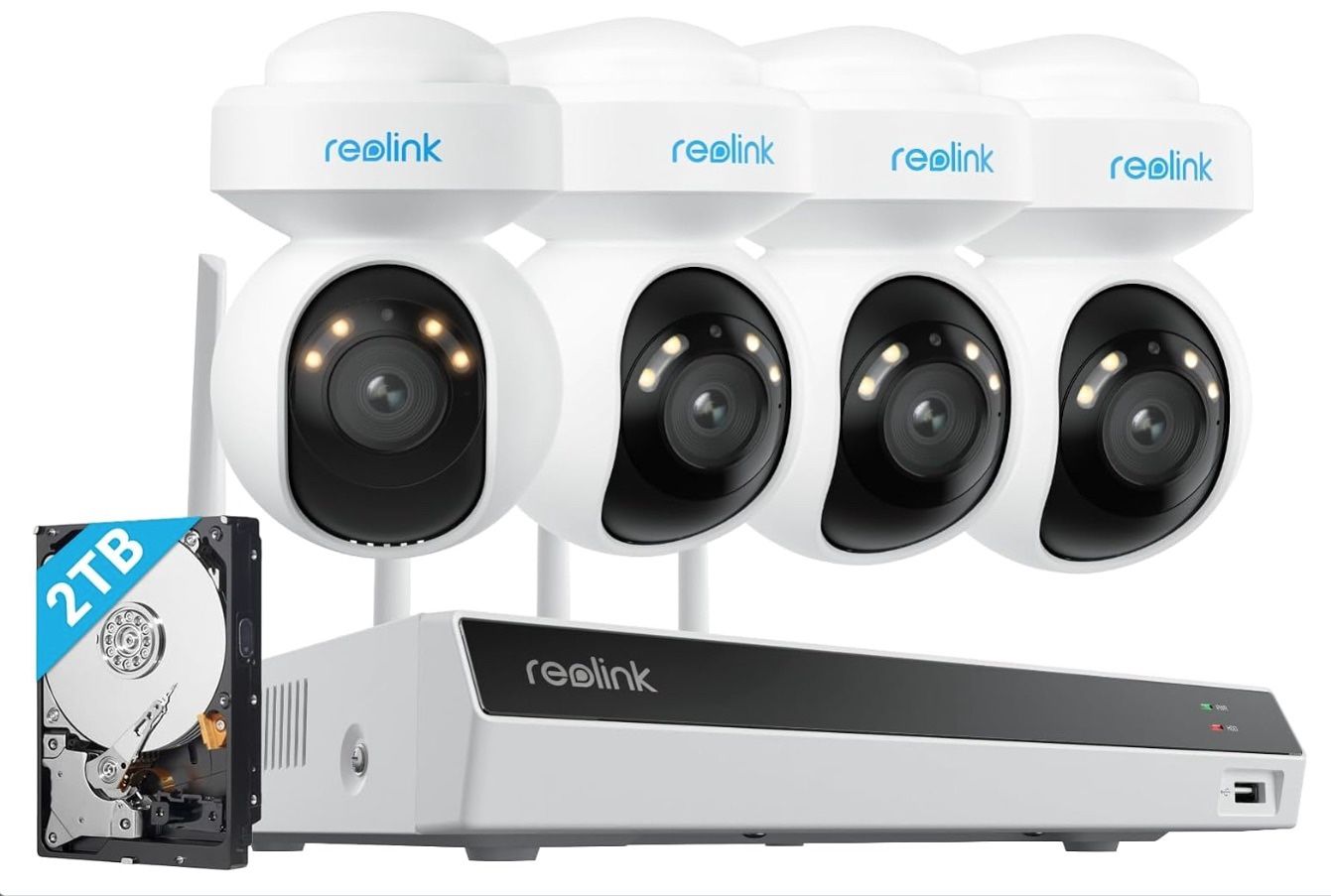 Reolink 8MP WiFi 6 PTZ Security Camera System Auto Tracking w/ 2TB ...