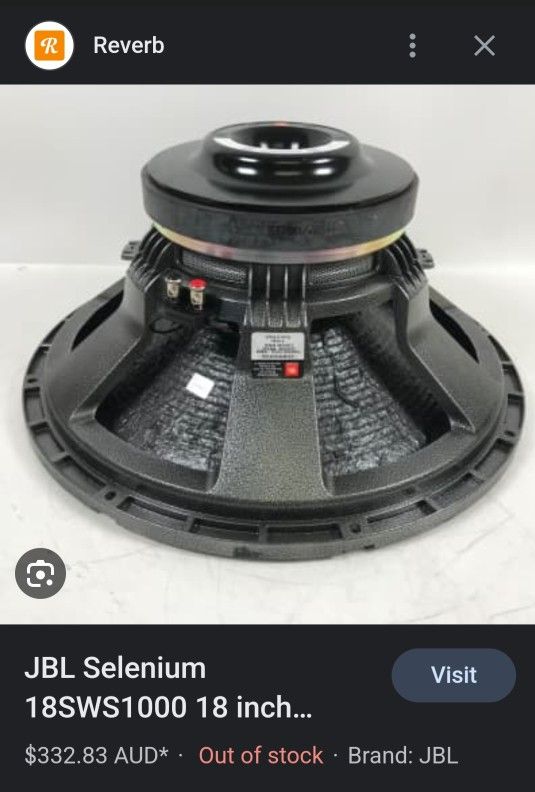 Jbl 18 Powered Subwoofer