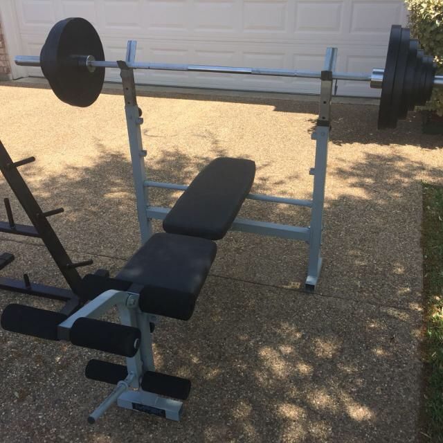 Power rack, bench, weight tree w/ weights for Sale in Norridge, IL ...