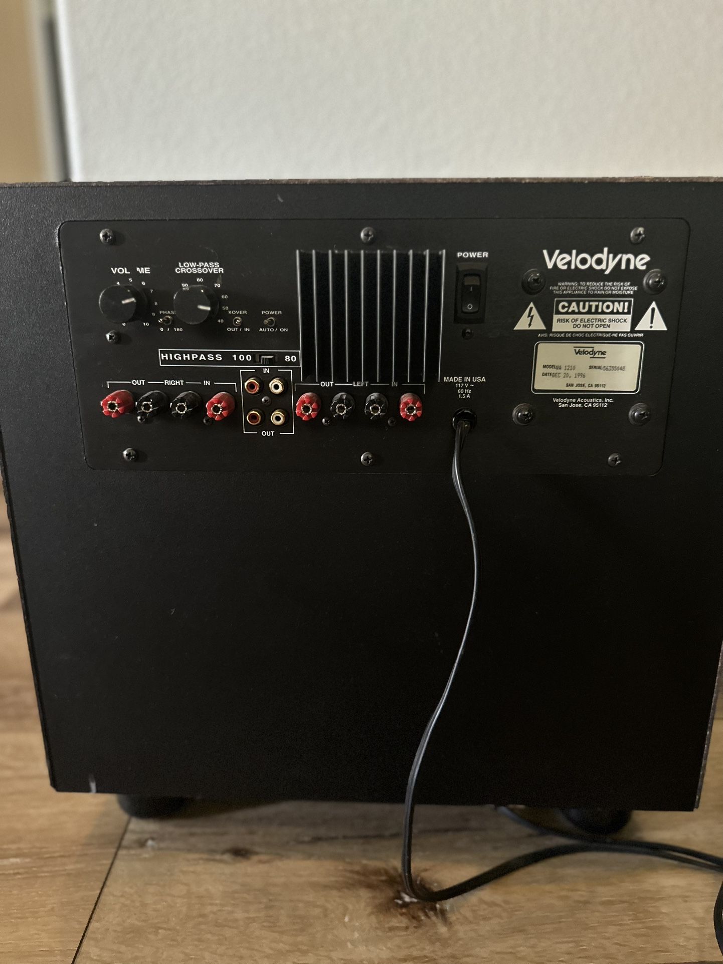 Velodyne Subwoofer for Sale in Winchester, CA - OfferUp