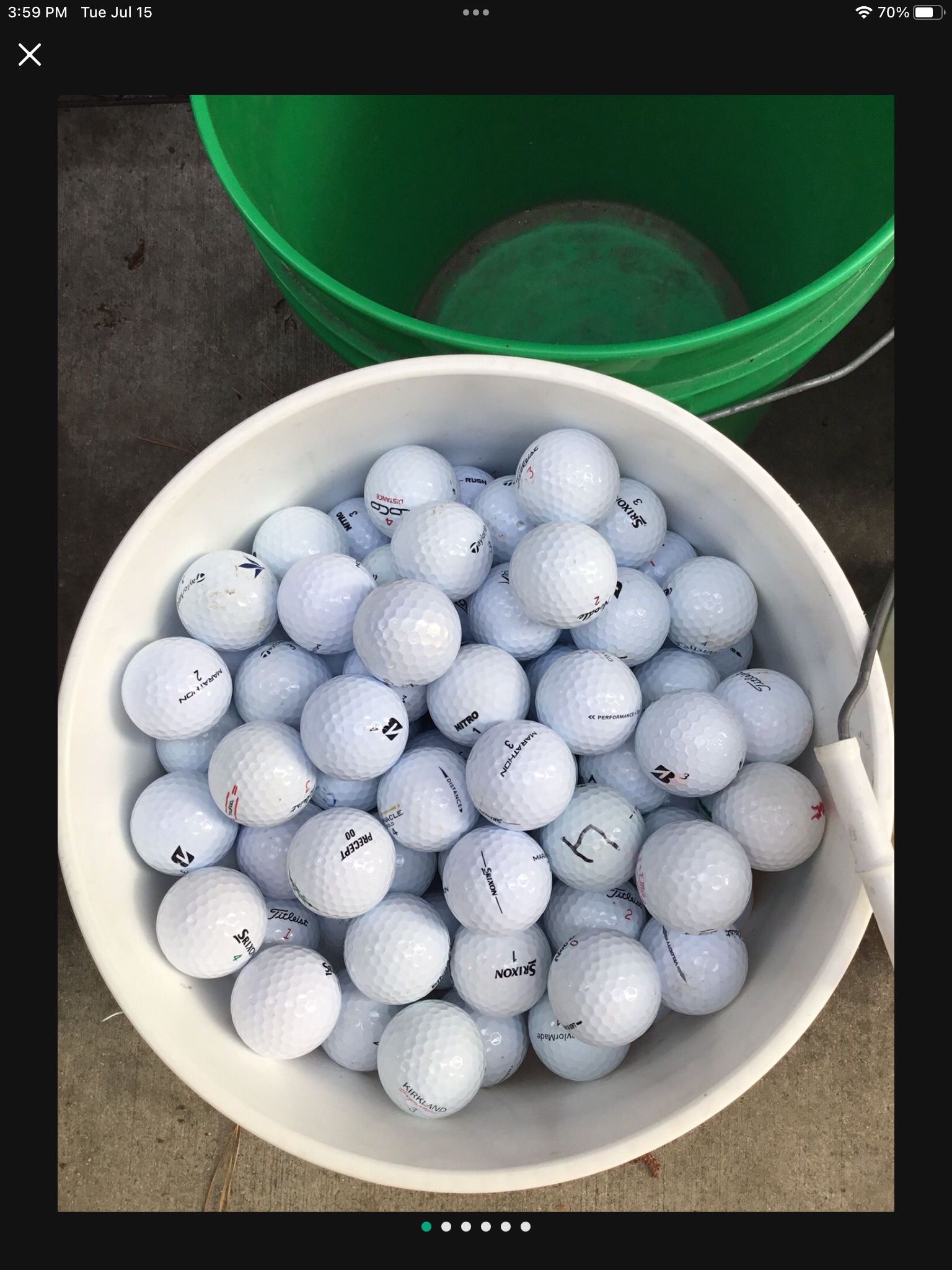 Buckets Of Clean White Golf Balls, Buy A 100 Or Full Bucket Of 300 for ...
