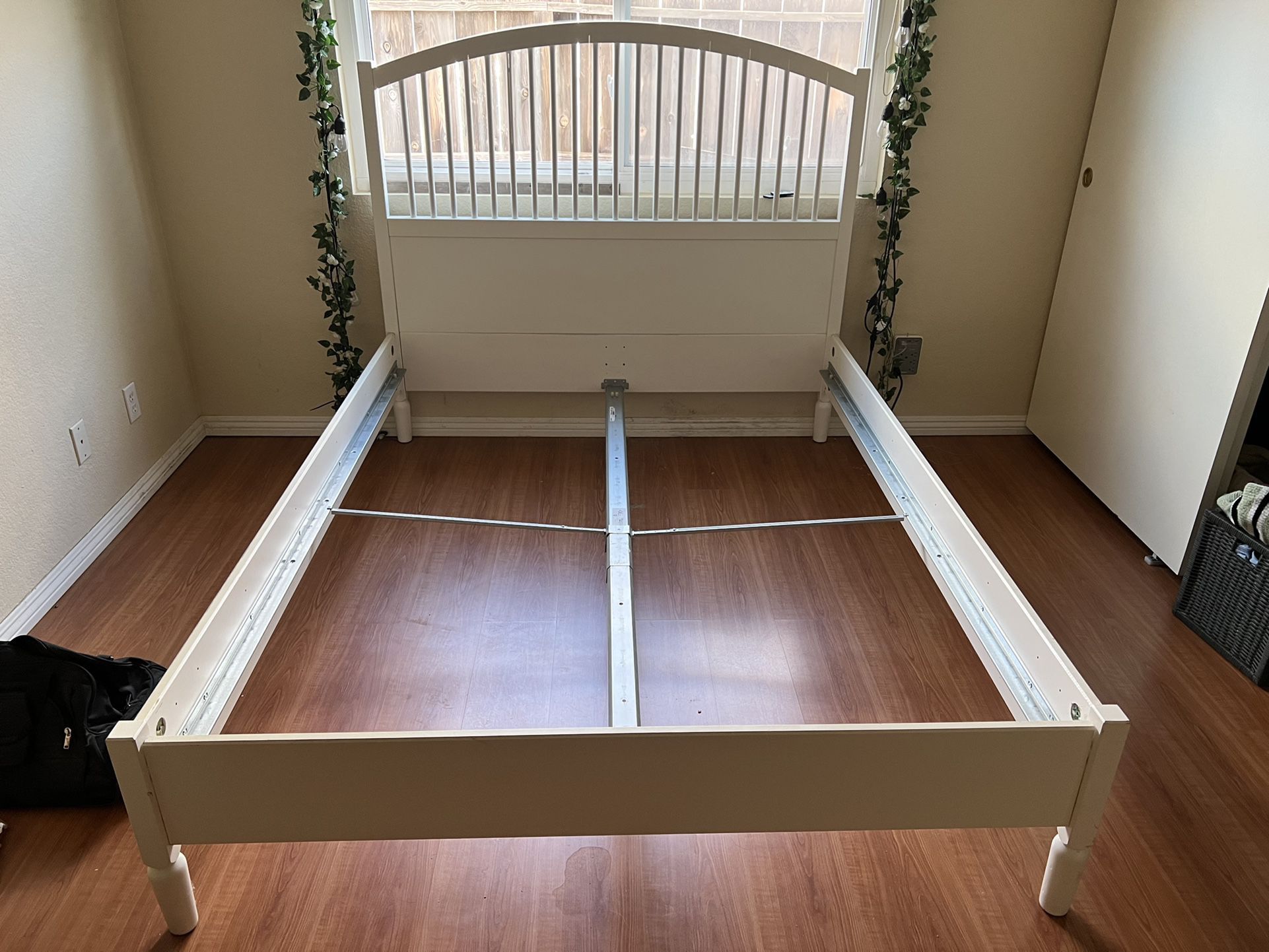 White Double Full Bed Frame -IKEA Tyssedal for Sale in Bellevue, WA ...