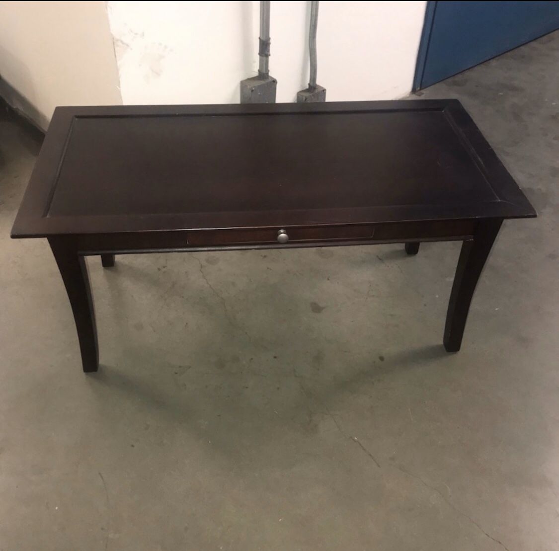 Espresso colored coffee table with one pull out drawer for Sale in ...