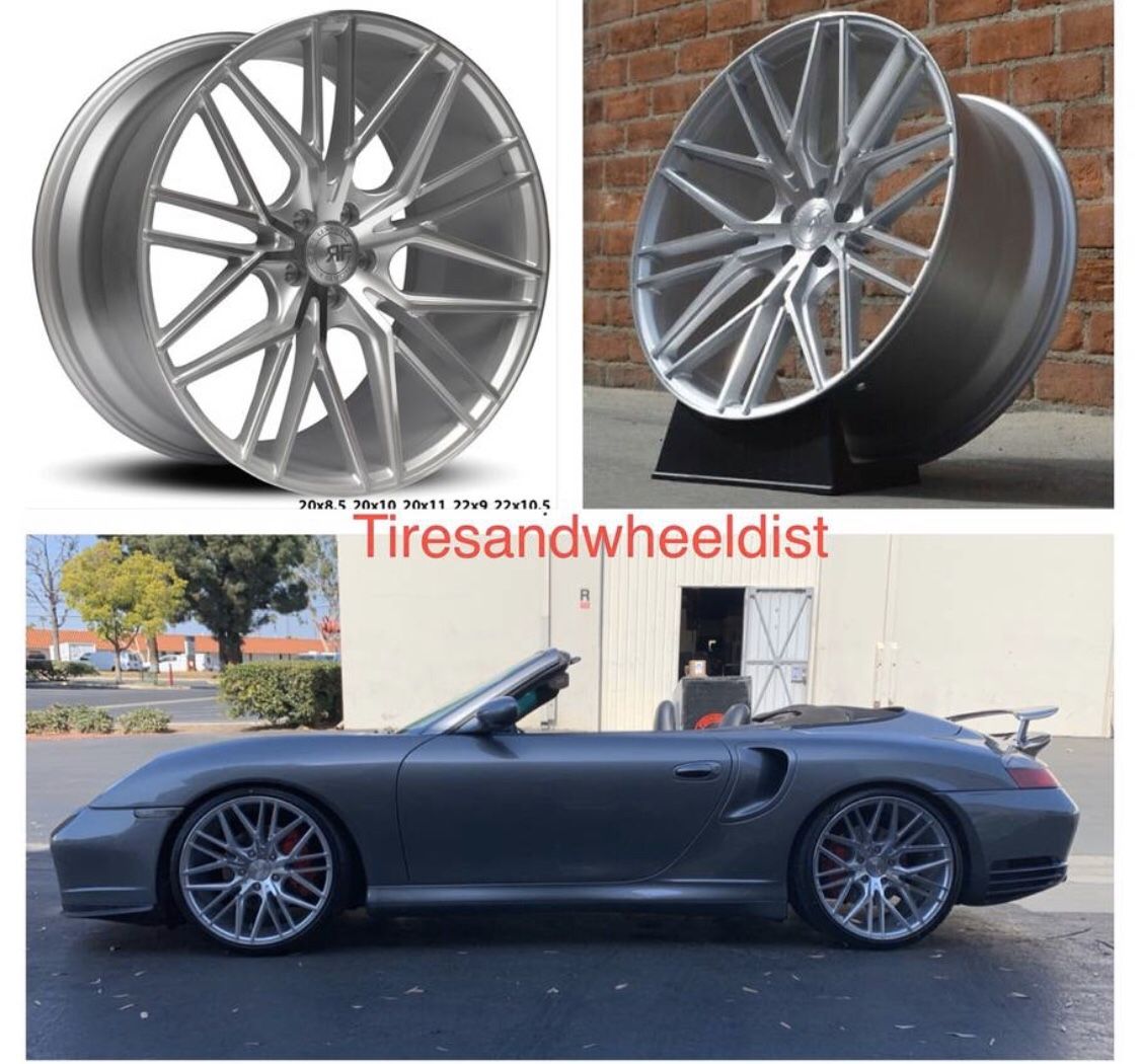 20” Roadforce RF13 Silver Machine Wheels with Tires Porsche 911 Carrera ...