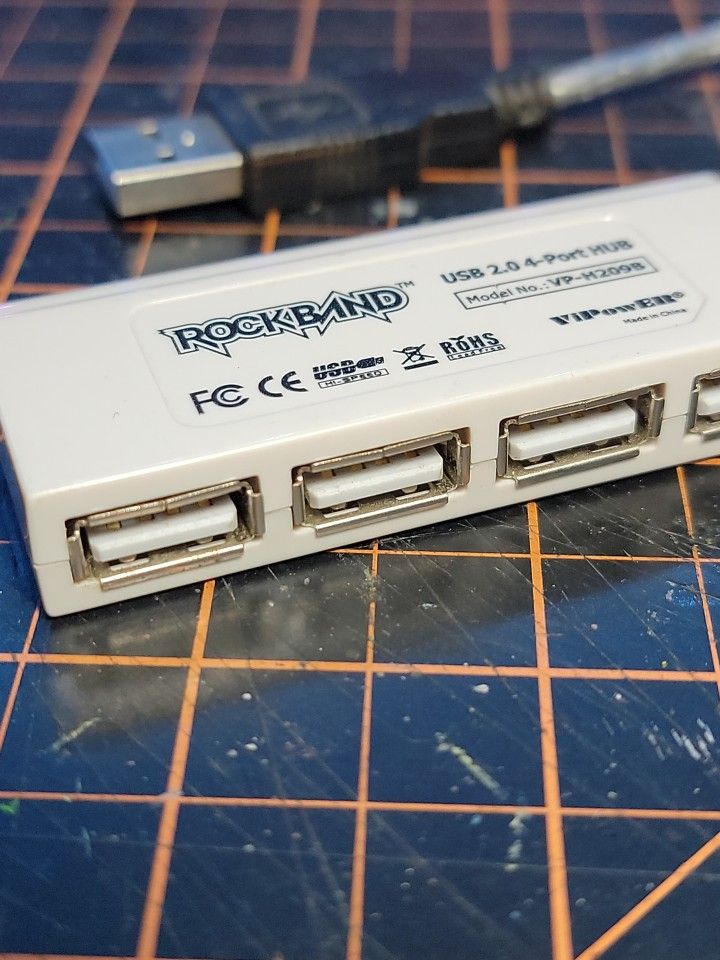 Rock Band USB 2.0 4-Port Hub VP-H209B ViPowER PS2 PS3 Playstation 3 ...