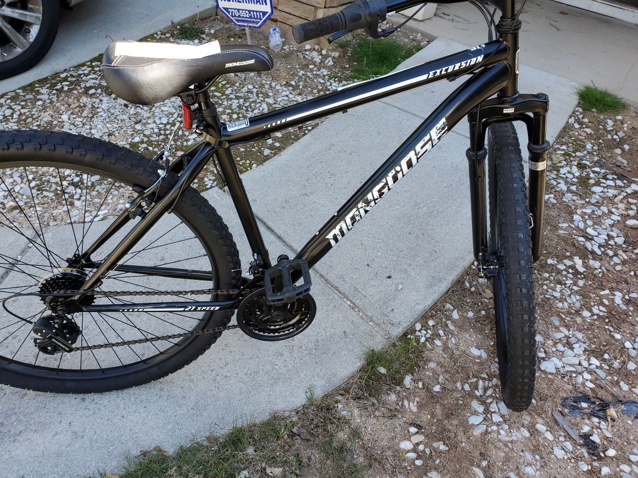 Mongoose Excursion Mountain Bike, 21-speed, 29 inch wheels, suspension ...