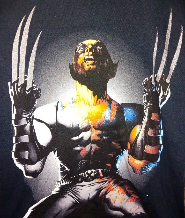 2000s Y2K Marvel Comics Mad Engine Wolverine Graphic Tee Shirt for Sale ...