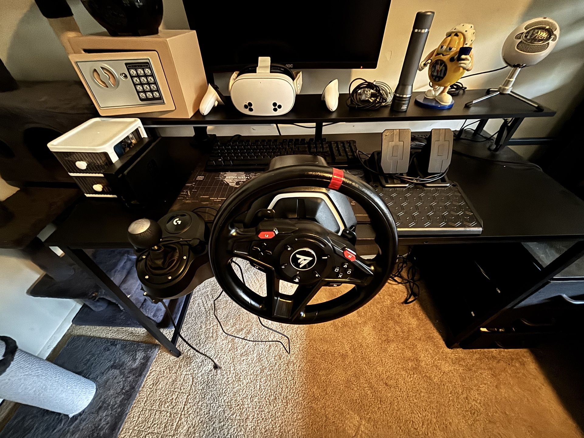 PC Sim Racing Bundle – Thrustmaster T128 Wheel + Logitech Shifter + USB ...