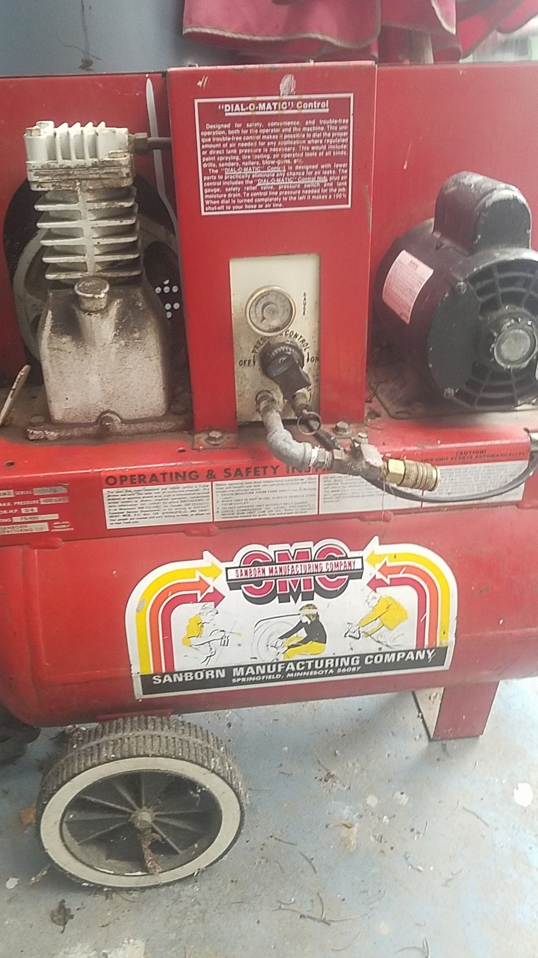 SANBORN,3/4 HP AIR COMPRESSOR-$40(NE( for Sale in Portland, OR - OfferUp