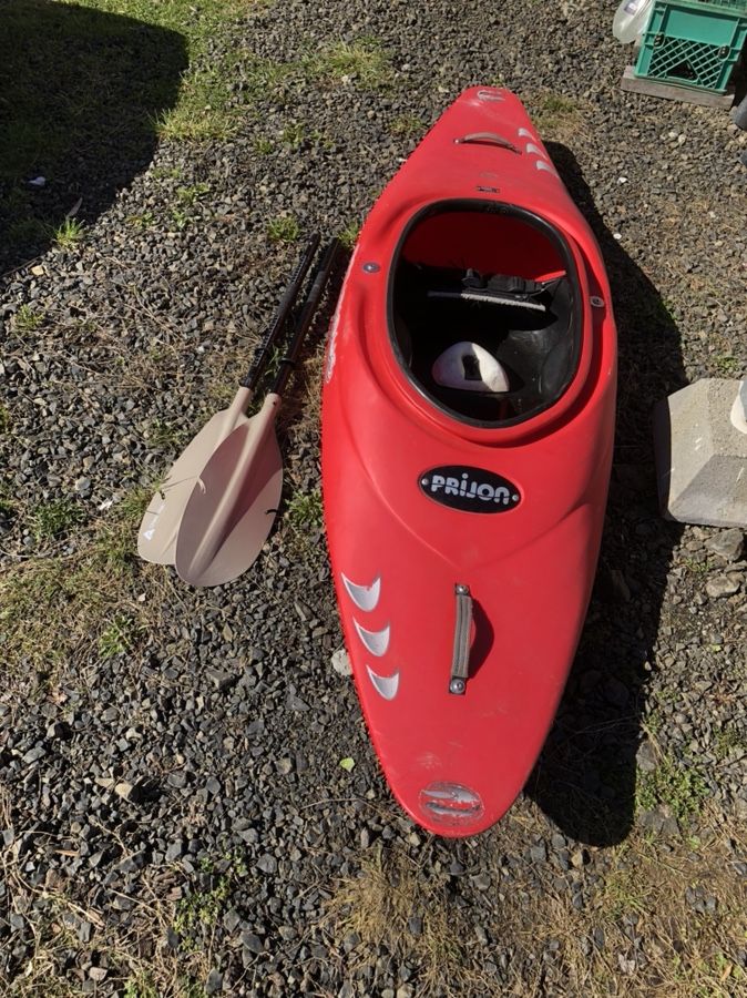 Prijon Delirious whitewater kayak & paddle for Sale in Aberdeen, WA ...